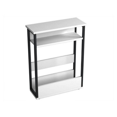 URBNLIVING 63cm Height White 3 Tier Slim Coffee Side Table Newspaper ...