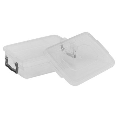 URBNLIVING 650ml Food Safe Storage Boxes with Lids Handles Clip Clear ...