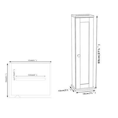 URBNLIVING 69cm Length 3Pc Bathroom Wood Unit Under Sink Cabinet Mirror ...