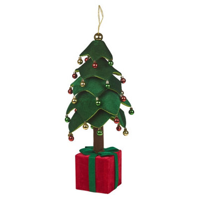URBNLIVING 70cm Height Collapsible Soft Plush Christmas Tree with LED ...