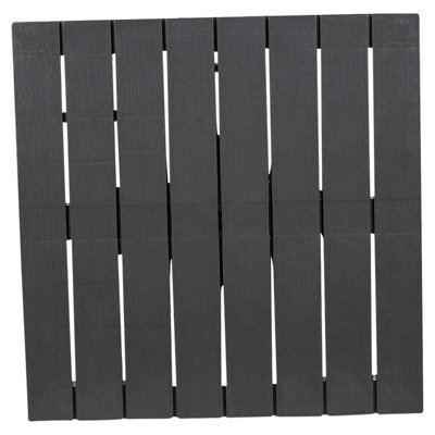 URBNLIVING 72cm Height Large Rectangle Garden Slatted Plastic Table ...