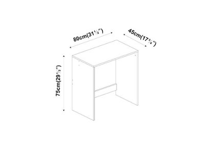 URBNLIVING 75cm Height Small Compact Modern Computer PC Laptop Desk ...