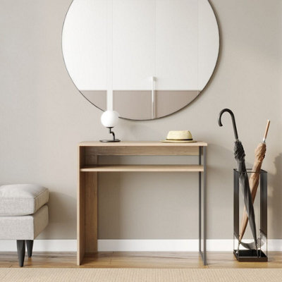 URBNLIVING 75cm Height Wooden & Steel Console Display Table Living Room ...