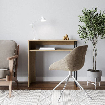 URBNLIVING 75cm Height Wooden & Steel Console Display Table Living Room ...