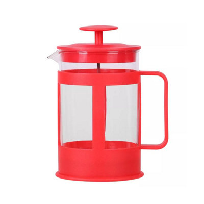 URBNLIVING 800ml Red Cafetiere Filter Coffee Tea Pot Press Brewer Maker ...