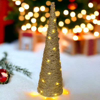 URBNLIVING 80cm Height 3 Pcs LED Light Up Christmas Tree Cone Pyramids ...