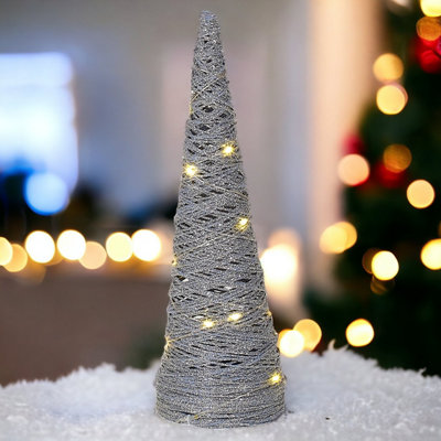 URBNLIVING 80cm Height 3 Pcs LED Light Up Christmas Tree Cone Pyramids ...