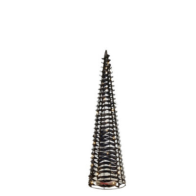 URBNLIVING 80cm Height Black Christmas Tree Cone Pyramid LED Fairy ...