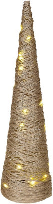 URBNLIVING 80cm LED Light Up Christmas Tree Single Cone Gold Pyramids ...