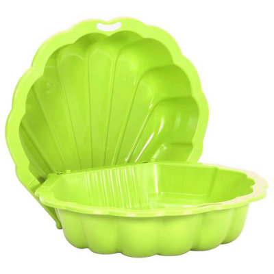 URBNLIVING 87cm Width Shell Clam Shaped Plastic Sandpit Outdoor Garden ...