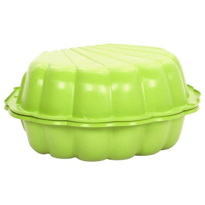 URBNLIVING 87cm Width Shell Clam Shaped Plastic Sandpit Outdoor Garden ...