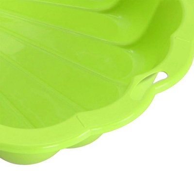 URBNLIVING 87cm Width Shell Clam Shaped Plastic Sandpit Outdoor Garden ...