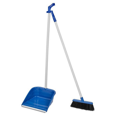 URBNLIVING 89cm Height Long Handled Upright Indoor Plastic Dustpan ...