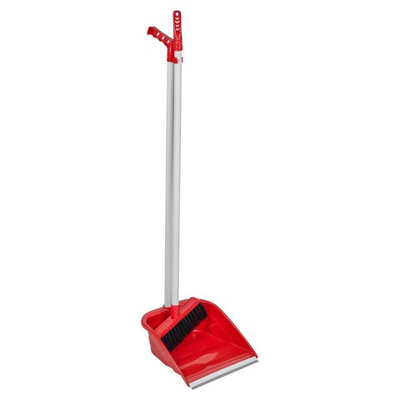 URBNLIVING 89cm Height Long Handled Upright Indoor Plastic Dustpan ...