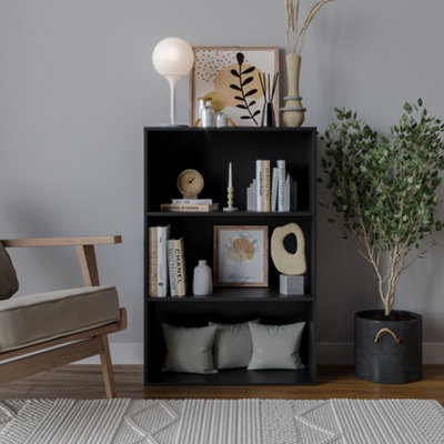 URBNLIVING 90cm Height Wide 3 Tier Book Shelf Deep Bookcase Storage ...