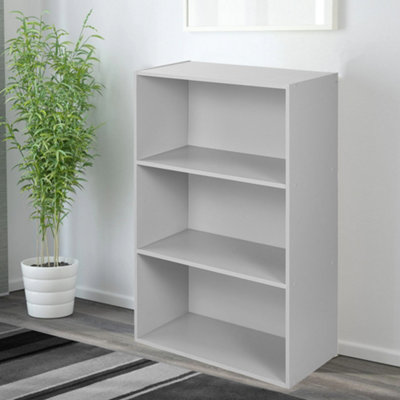 URBNLIVING 90cm Height Wide 3 Tier Book Shelf Deep Bookcase Storage ...