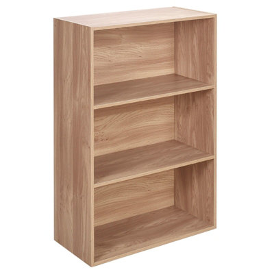 URBNLIVING 90cm Height Wide 3 Tier Book Shelf Deep Bookcase Storage ...