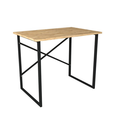 URBNLIVING 90cm Width Pine Wooden Computer Desk Modern Study Table ...