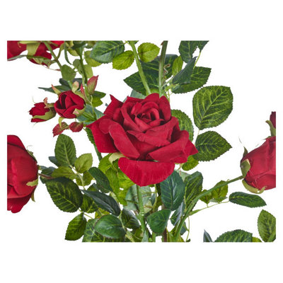 URBNLIVING 95cm Height Red Artificial Red Pink Roses Wedding Bride ...