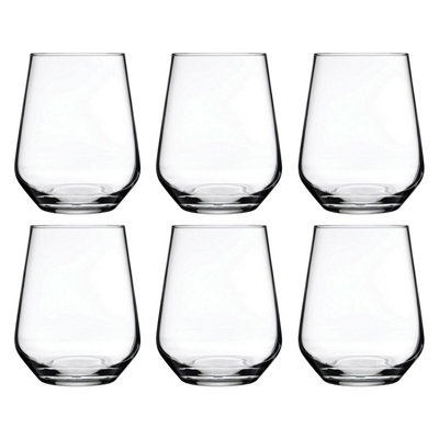 URBNLIVING 9cm Height 430ml Drinking Glass Set of 6 | DIY at B&Q