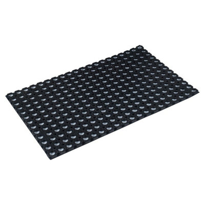 URBNLIVING Black Rubber Grass Mats 80 x 50cm Floor Matting Children's ...