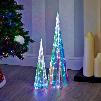 URBNLIVING Combo Pack of 40/60cm Height 2 Pcs Christmas Light-up Star ...