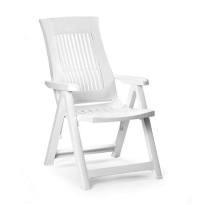 URBNLIVING Folding Garden Lounger White Color Chair 5 Multi Reclining ...