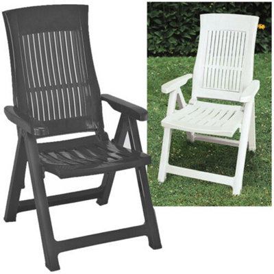 URBNLIVING Folding Garden Lounger White Color Chair 5 Multi Reclining ...