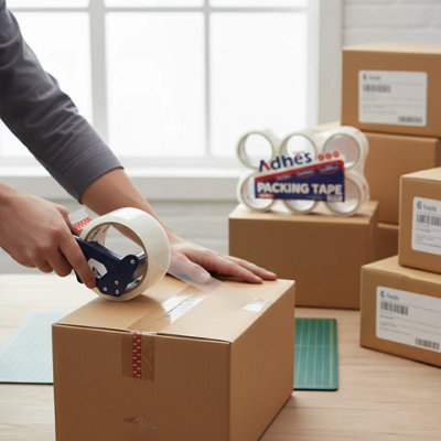 URBNLIVING Heavy Duty Clear Packaging Tape Strong Adhesive Rolls for ...