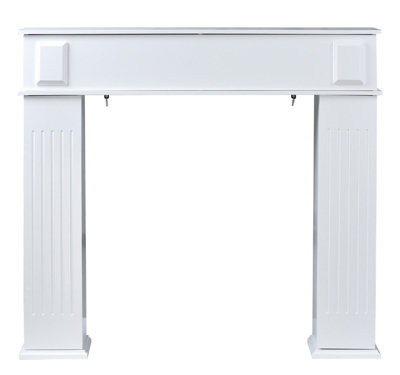 URBNLIVING Height 107Cm Classic Wooden Fireplace Surround Mantelpiece ...