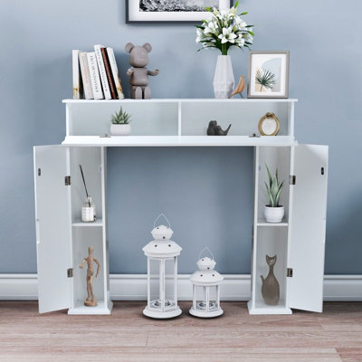 URBNLIVING Height 107Cm Classic Wooden Fireplace Surround Mantelpiece ...