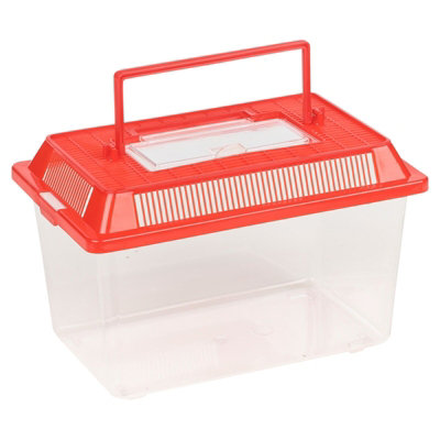 URBNLIVING Height 13.5cm Small Red Aquarium Fish Tank Aquatic Insects ...