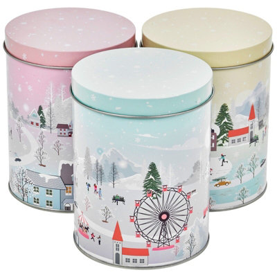 URBNLIVING Height 14cm 3 Piece Christmas Trees Winter Scenes Xmas ...
