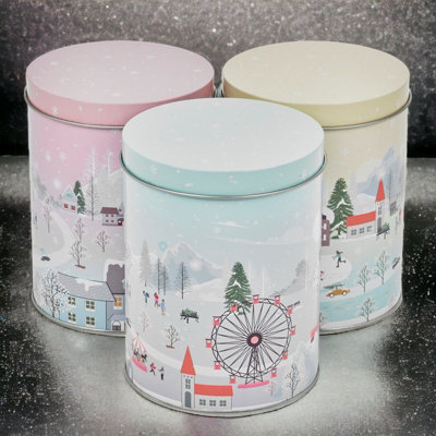 URBNLIVING Height 14cm 3 Piece Christmas Trees Winter Scenes Xmas ...