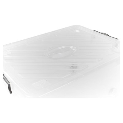 URBNLIVING Height 25cm Clear Plastic Stackable Airtight Storage Box ...