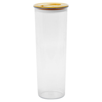URBNLIVING Height 29cm 1.8L Yellow Plastic Airtight Containers Food Storage Reusable Stackable ...