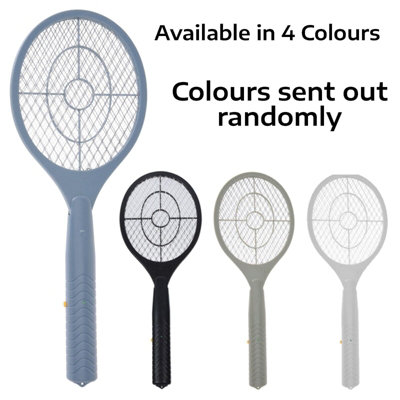 URBNLIVING Height 45cm Electric Fly Zapper Racquet Insect Wasp Mosquitoes Pest Squatter Killer Catcher