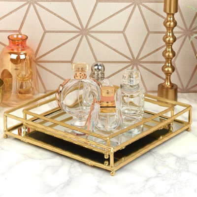 Mirrored perfume tray store