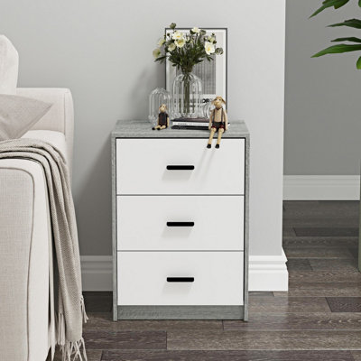 Grey white nightstand store