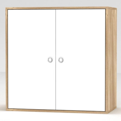 URBNLIVING Height 60cm 2 Tier Wooden Storage Cabinet Side Furniture ...