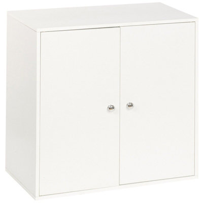 URBNLIVING Height 60cm 2 Tier Wooden Storage Cabinet Side Furniture ...