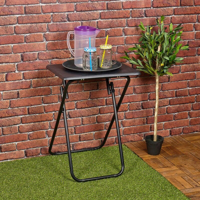 URBNLIVING Height 66cm Small Folding Side Table Patio Indoor Outdoor ...