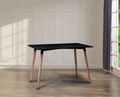 URBNLIVING Height 75cm 4 6 Seat TROMSO Rectangle Scandi Colour Black ...