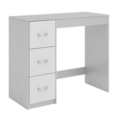 URBNLIVING Height 79.5cm 3 Drawer Wooden Bedroom Dressing Computer Work ...
