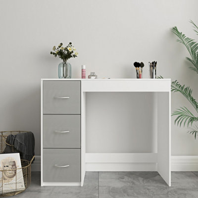 URBNLIVING Height 79.5cm 3 Drawer Wooden Bedroom Dressing Computer Work ...