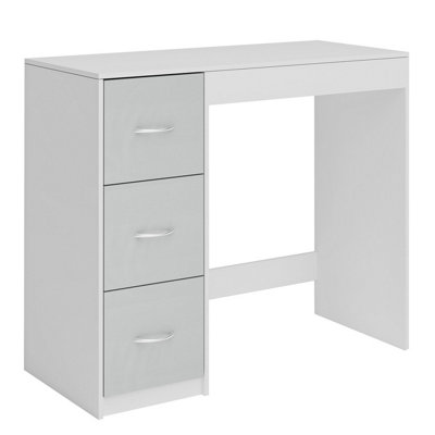 URBNLIVING Height 79.5cm 3 Drawer Wooden Bedroom Dressing Computer Work ...
