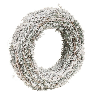 URBNLIVING LED 30 cm Light Up Festive Decorative Snowy Christmas Rattan ...