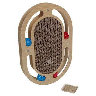URBNLIVING Oval Cat Scratch Pad Scratching Board Play Toy Catnip Kitten ...