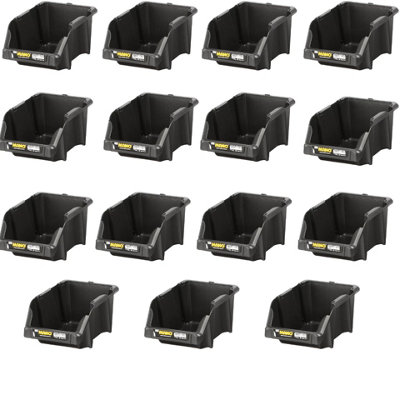 URBNLIVING S-10 Plastic Wall Mounted Stacking Storage Organizer Bins ...