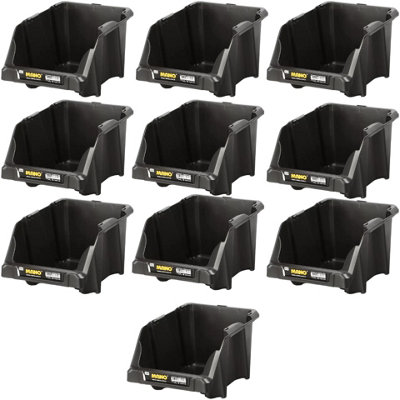 URBNLIVING S-20 Plastic Wall Mounted Stacking Storage Organizer Bins ...